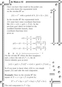 A new de Moivre identity. | 3Dcomplexnumbers