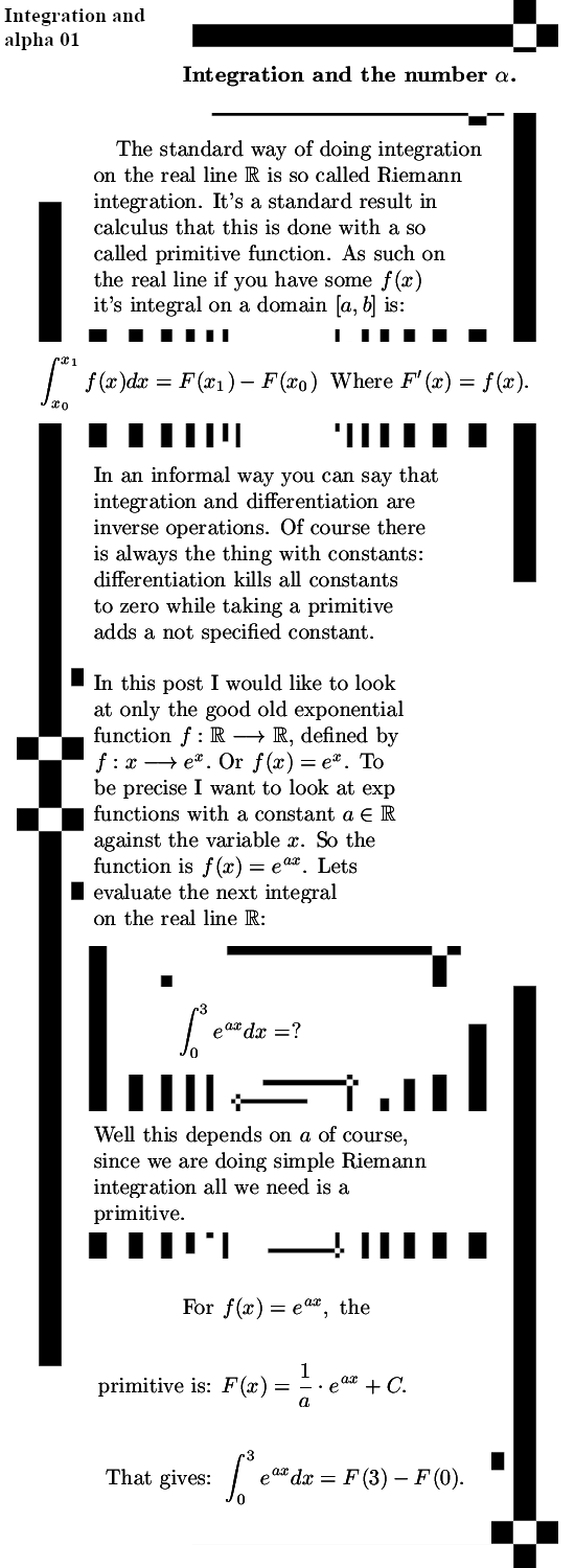 Integration and the number alpha. | 3Dcomplexnumbers