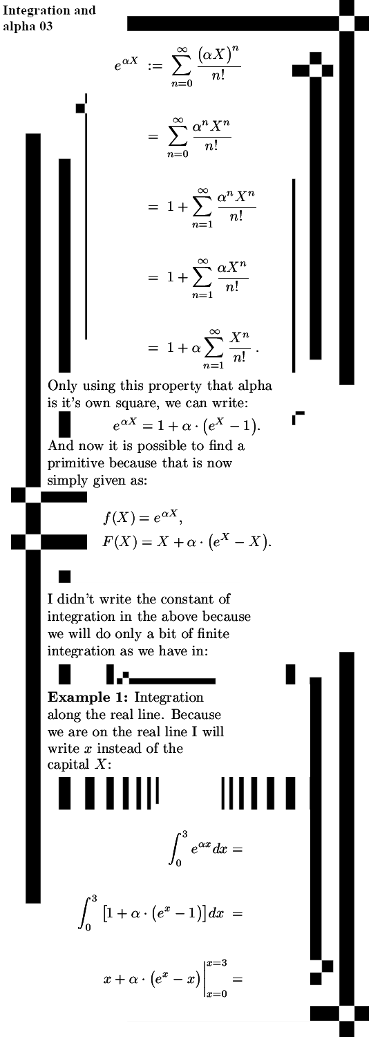 Integration and the number alpha. | 3Dcomplexnumbers