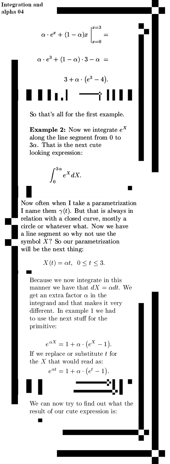Integration and the number alpha. | 3Dcomplexnumbers