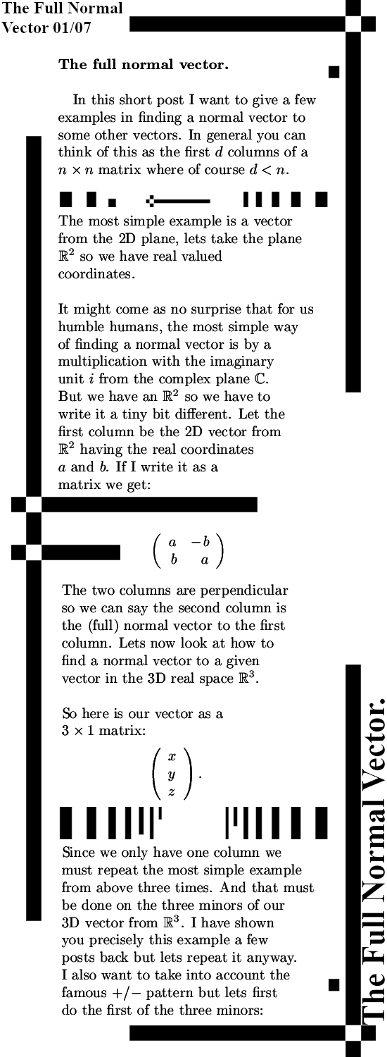 The Full Normal Vector | 3Dcomplexnumbers